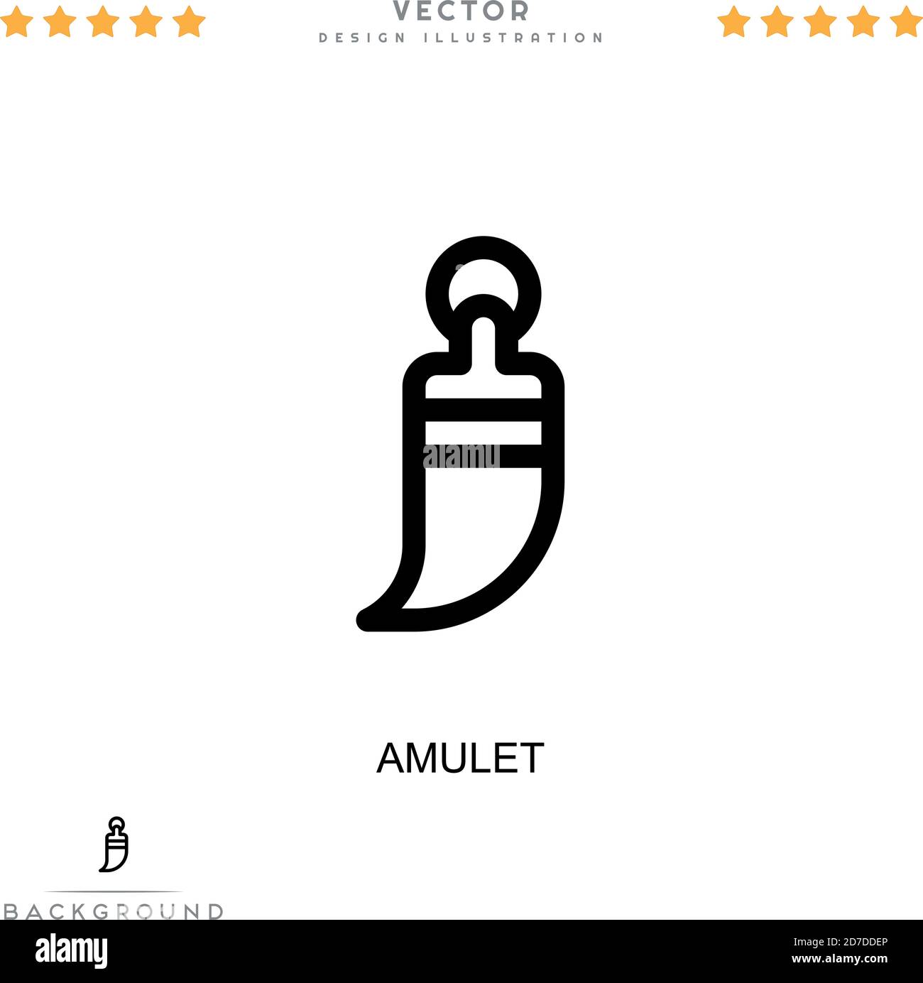 Amulet icon. Simple element from digital disruption collection. Line ...
