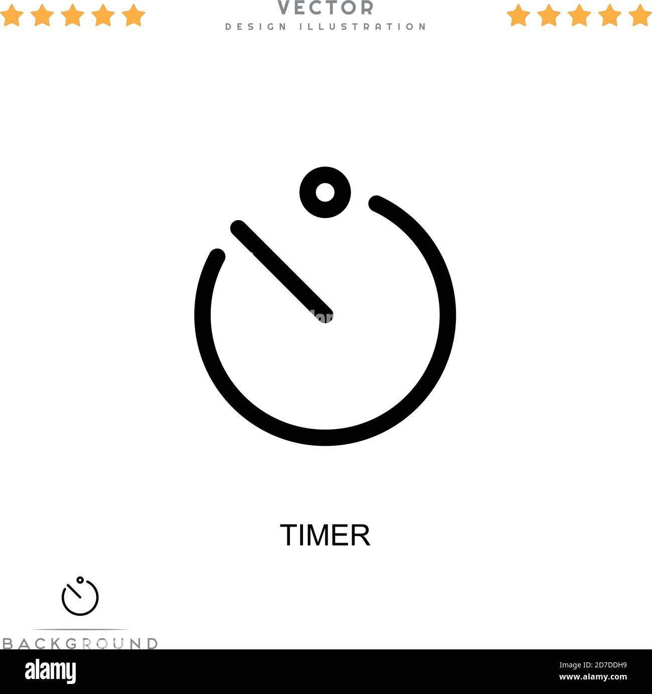 Timer icon. Simple element from digital disruption collection. Line ...