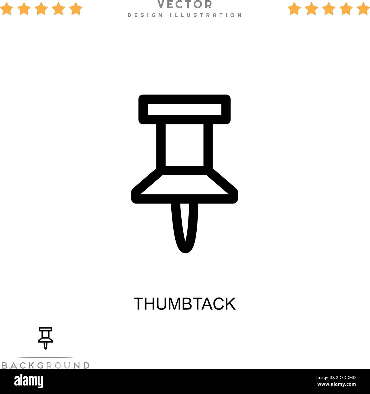Thumbtack icon. Simple element from digital disruption collection. Line Thumbtack icon for ...