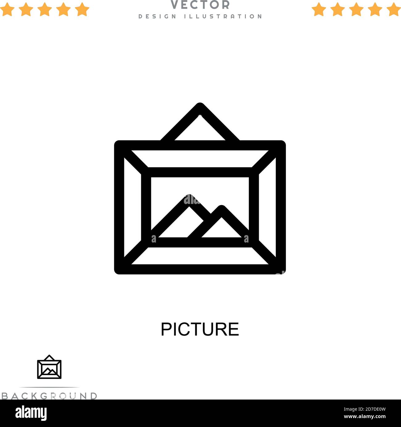 Picture icon. Simple element from digital disruption collection. Line ...