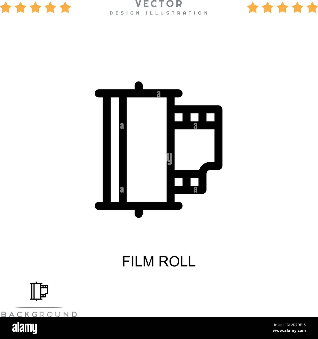 Film roll icon. Simple element from digital disruption collection. Line ...