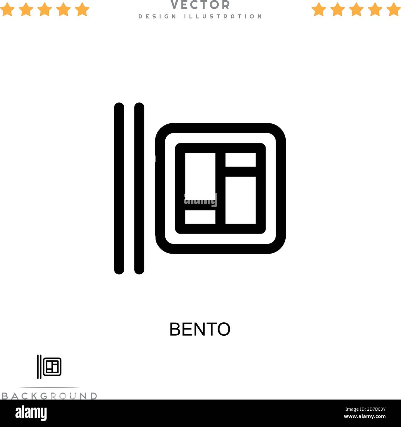 Bento icon. Simple element from digital disruption collection. Line ...