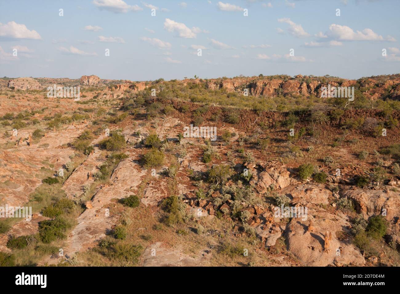 Landscape View of the rugged terrain and vegetation at Mapungubwe ...