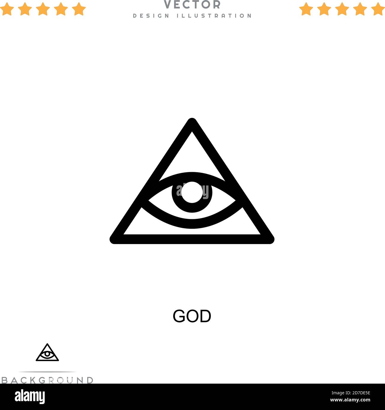 God icon. Simple element from digital disruption collection. Line God ...