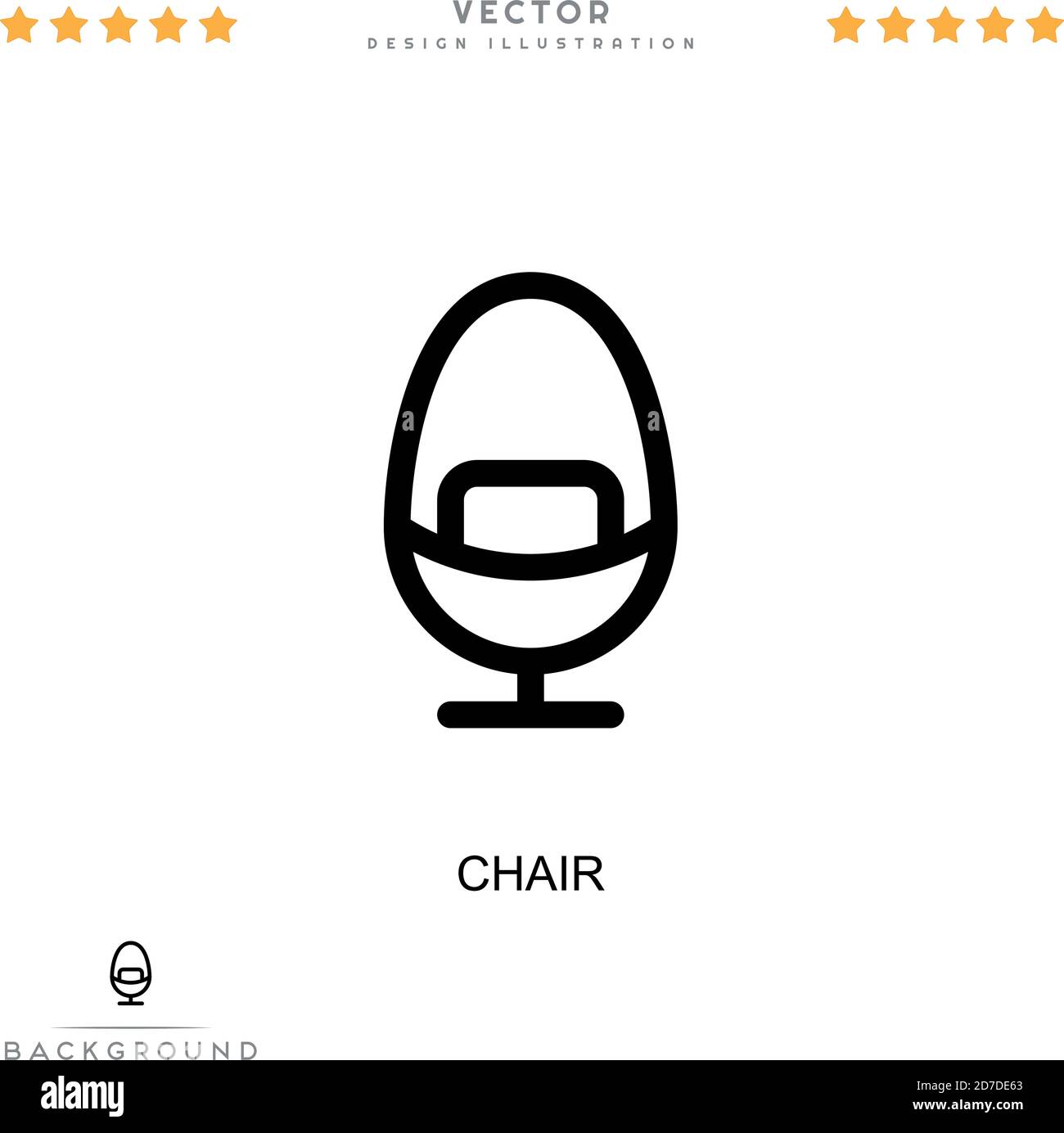 Chair icon. Simple element from digital disruption collection. Line ...