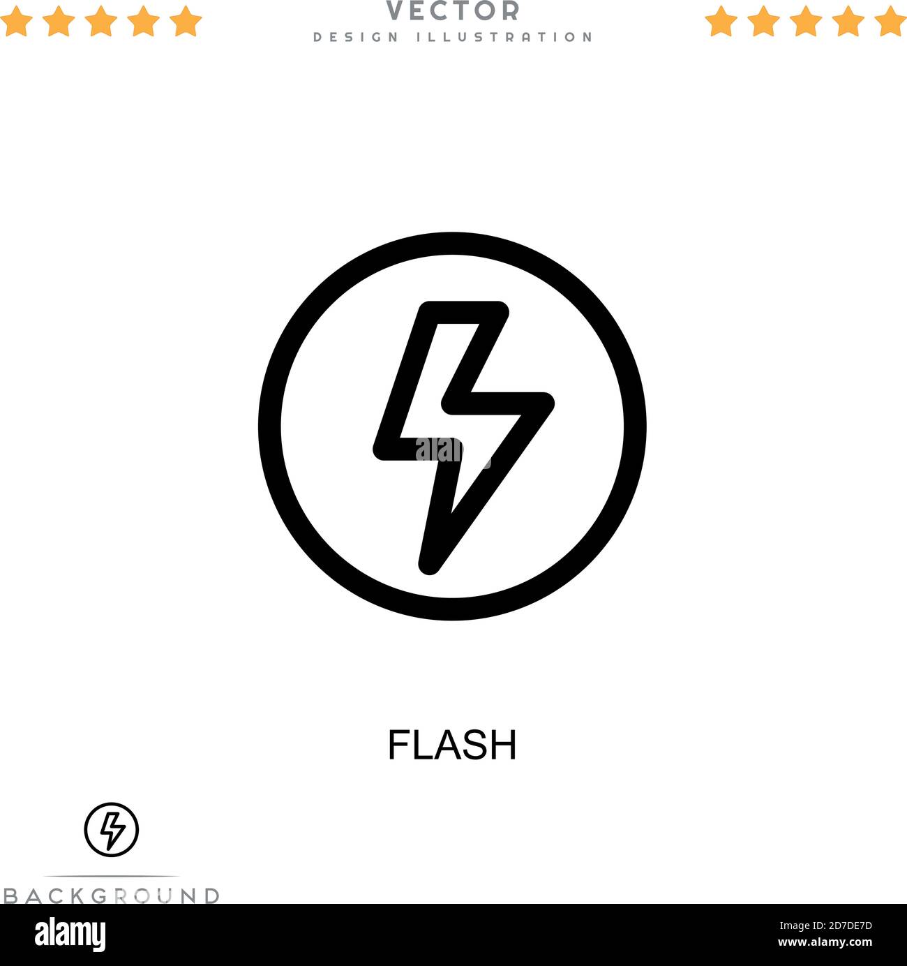Flash icon. Simple element from digital disruption collection. Line ...