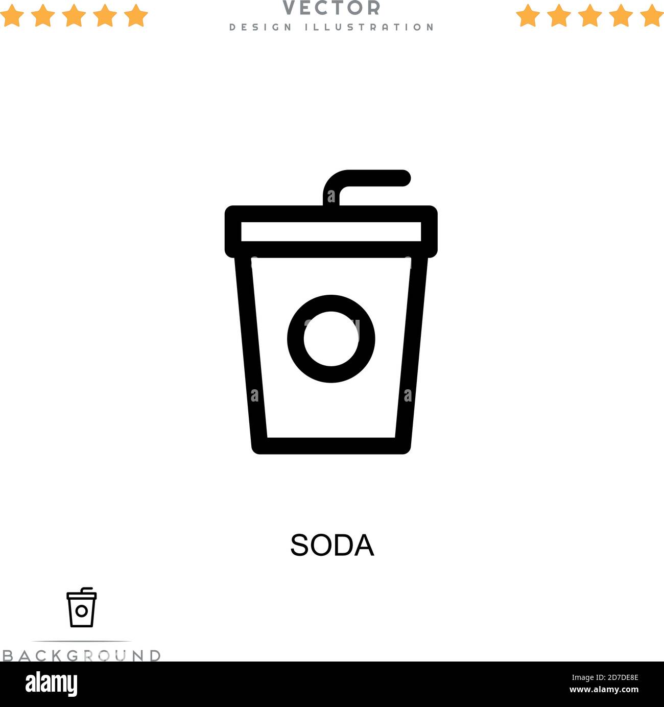 Soda icon. Simple element from digital disruption collection. Line Soda ...