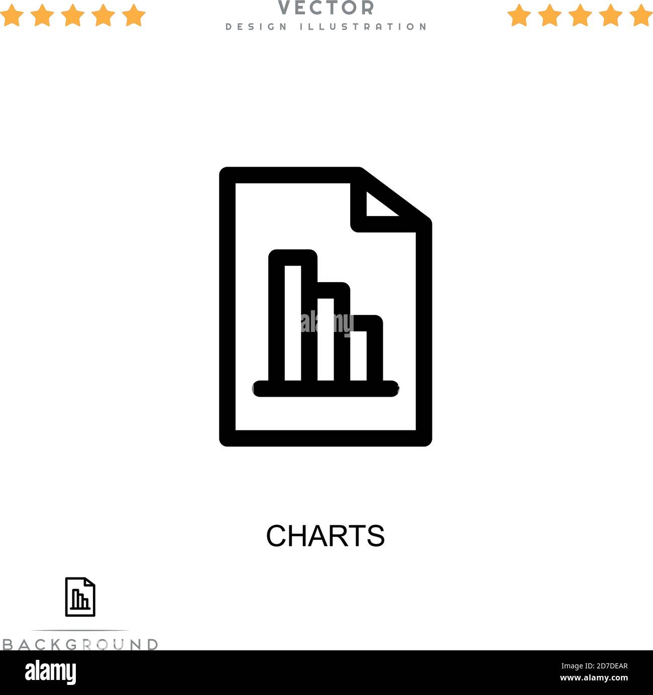 Charts icon. Simple element from digital disruption collection. Line ...