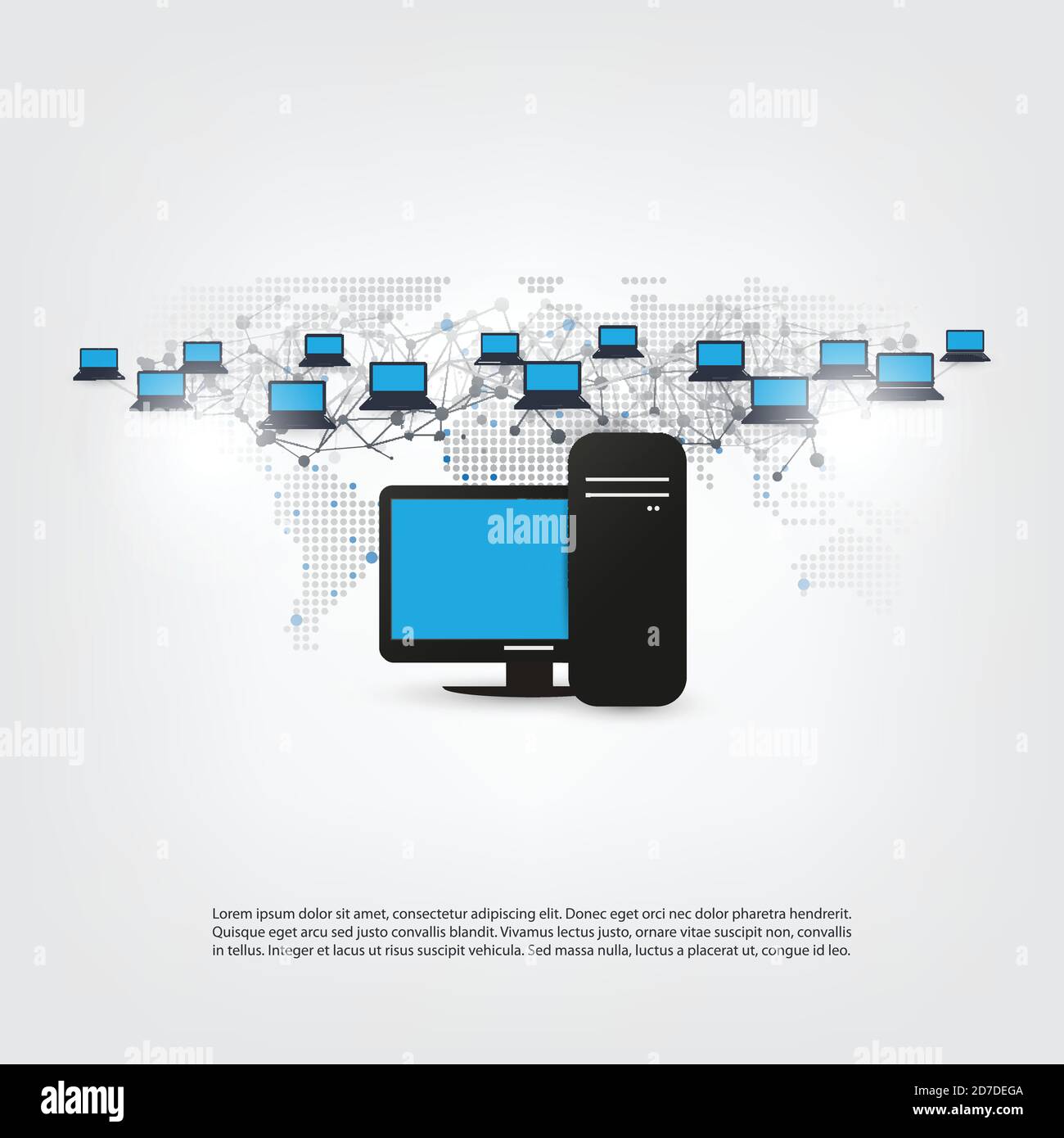 Networks - Abstract Cloud Computing and Global Network Connections ...