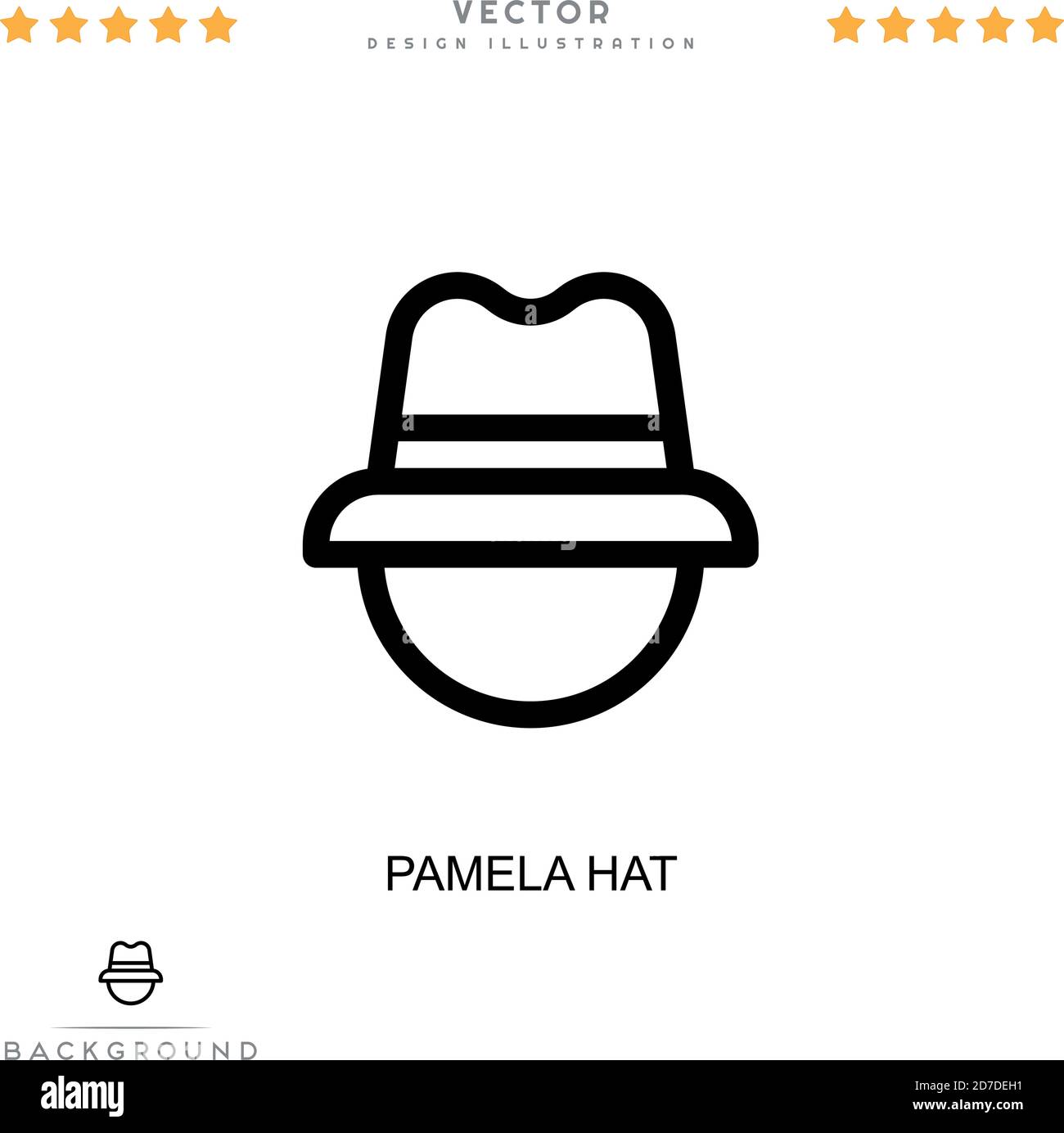 Pamela hat icon. Simple element from digital disruption collection ...