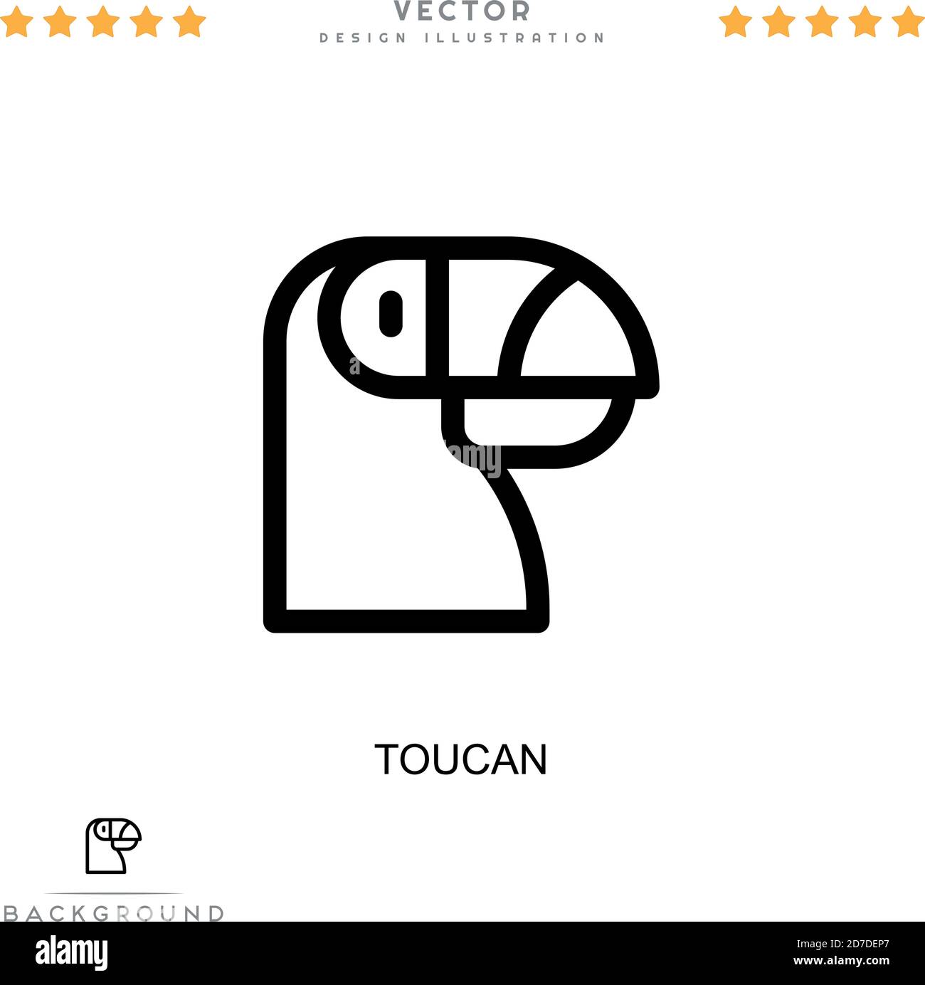 Toucan icon. Simple element from digital disruption collection. Line ...