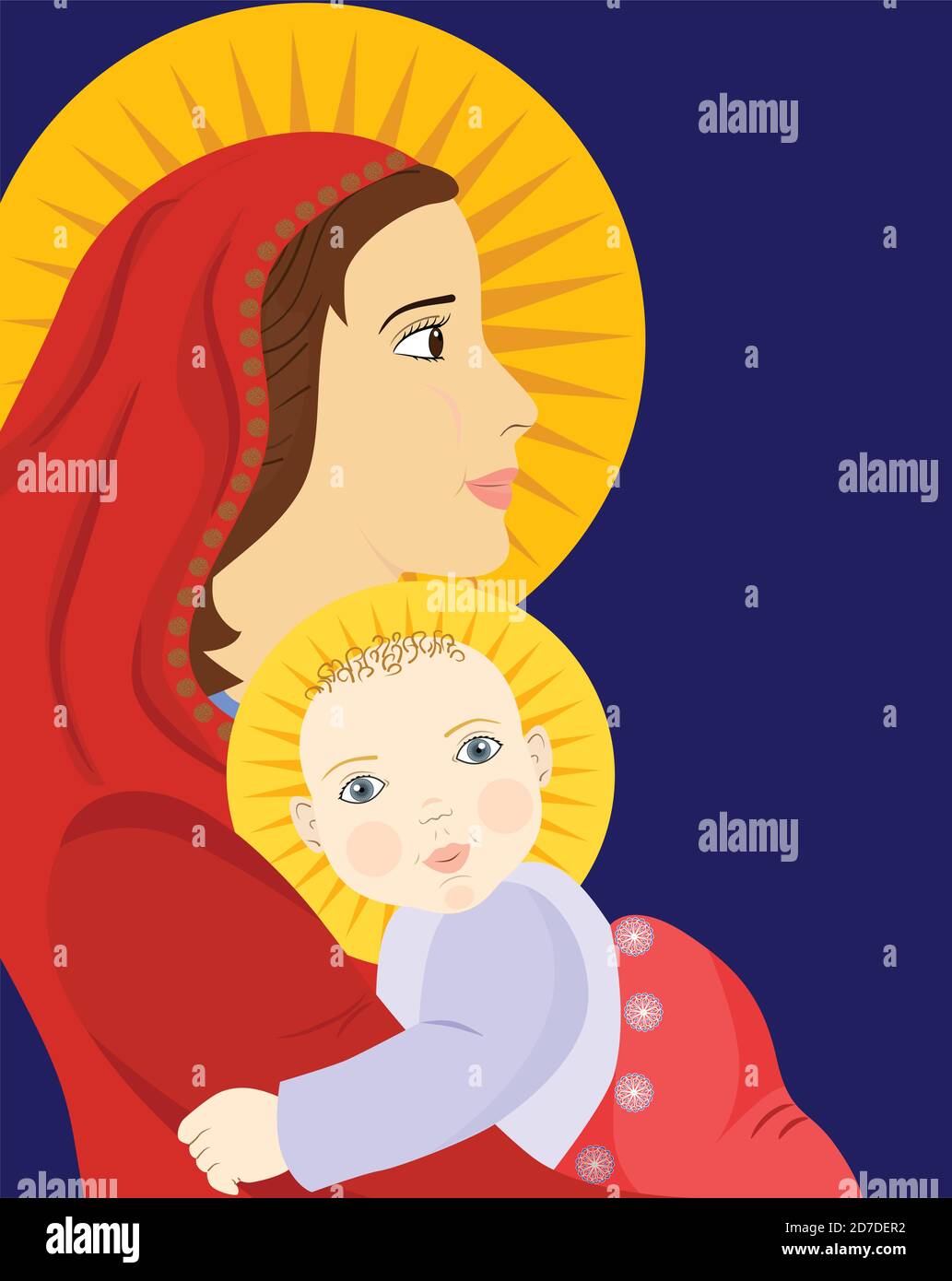the illustration dedicated to the mother and child Stock Vector Image ...