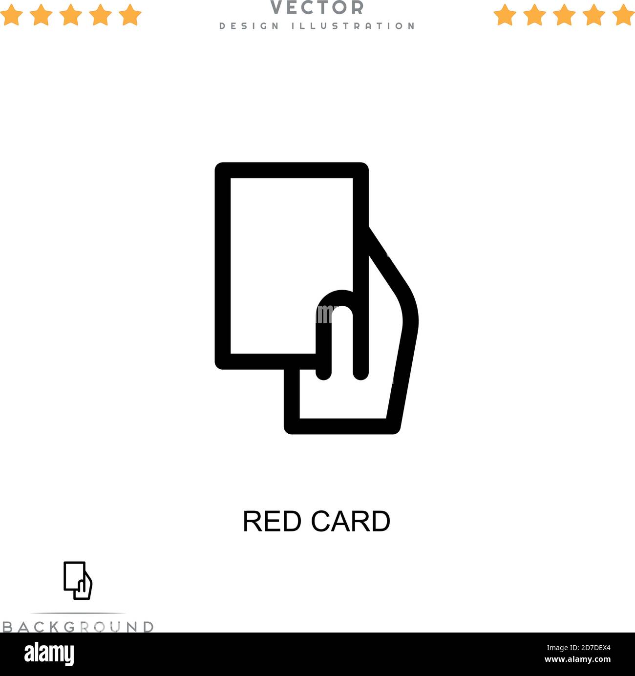 Red card icon. Simple element from digital disruption collection. Line ...