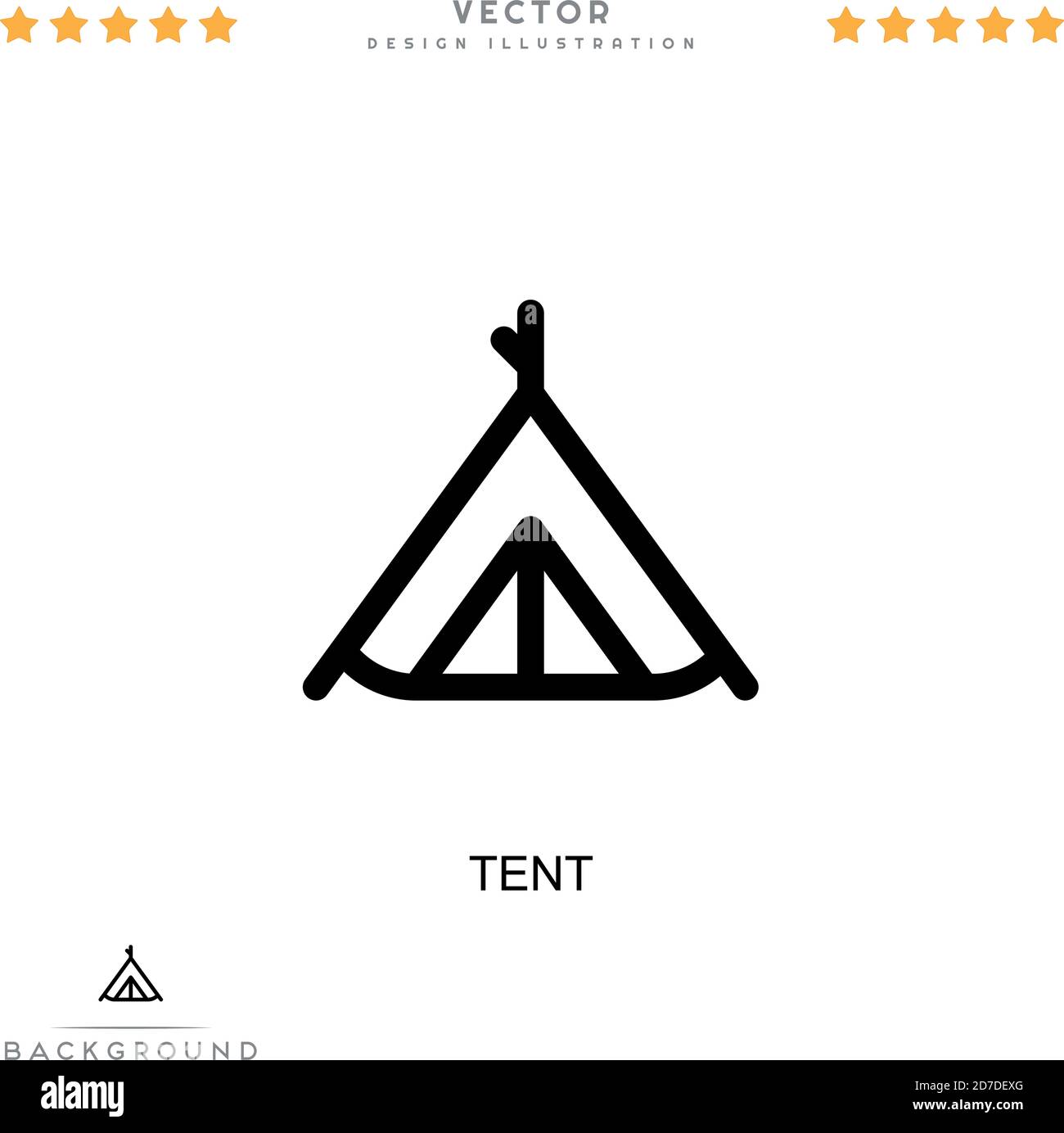 Tent icon. Simple element from digital disruption collection. Line Tent ...
