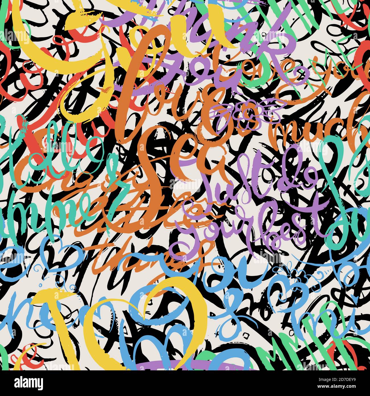 Graffiti background seamless pattern. Hand style tagging. Vandal vector ...