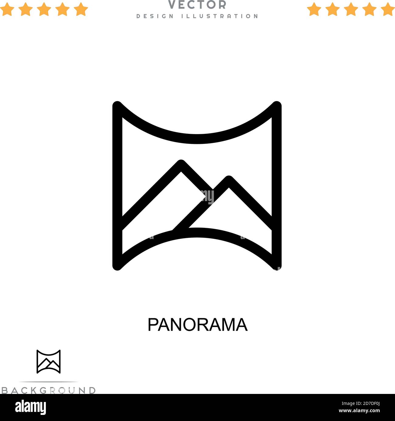Panorama icon. Simple element from digital disruption collection. Line ...