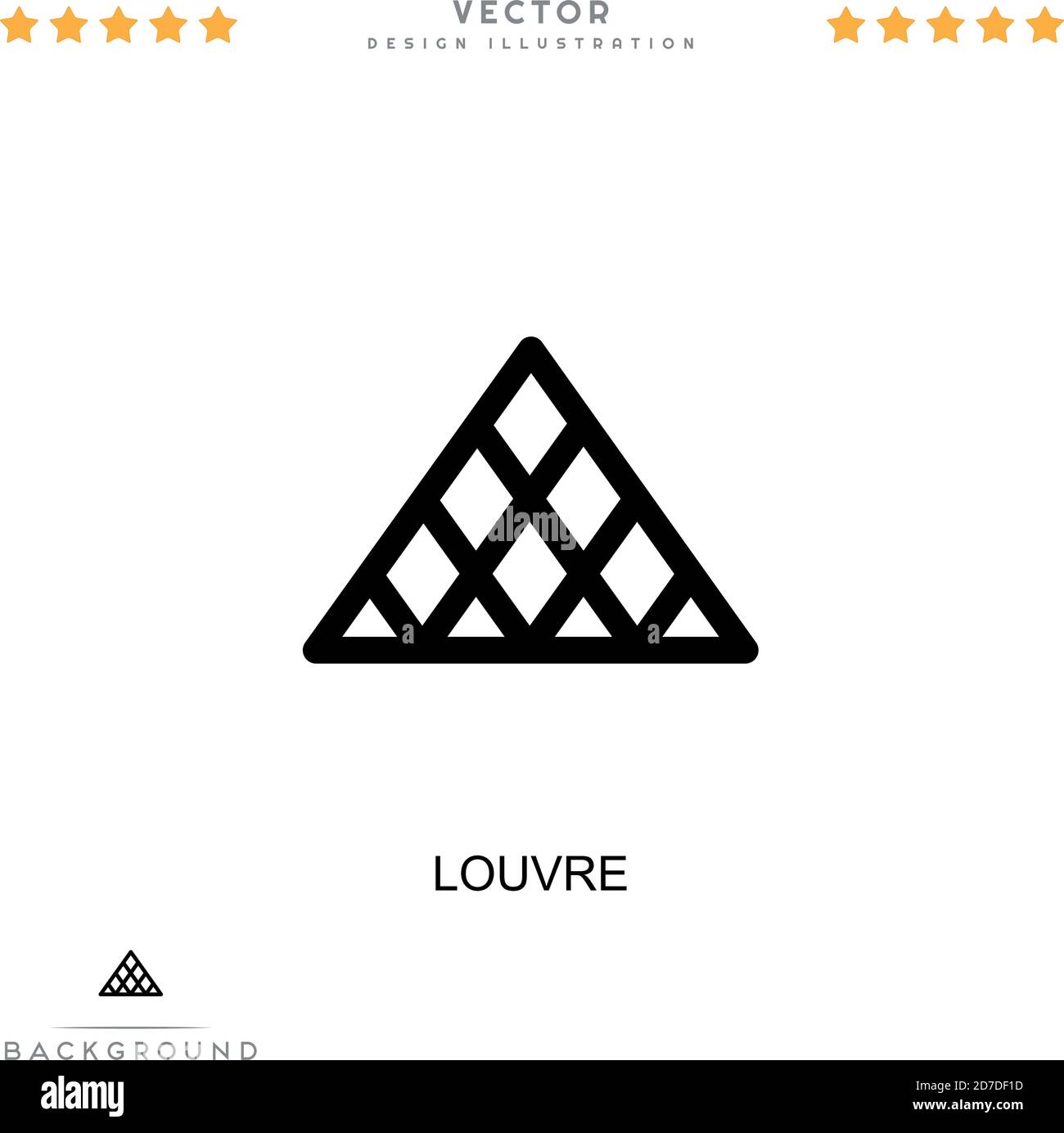 Louvre museum from the pyramid Stock Vector Images - Alamy