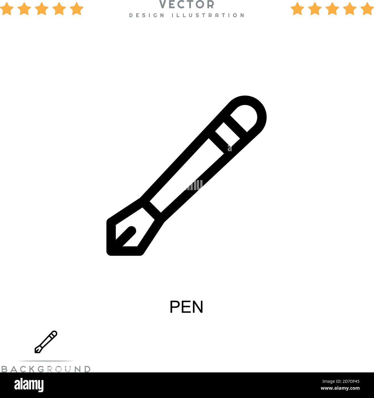 Pen icon. Simple element from digital disruption collection. Line Pen ...