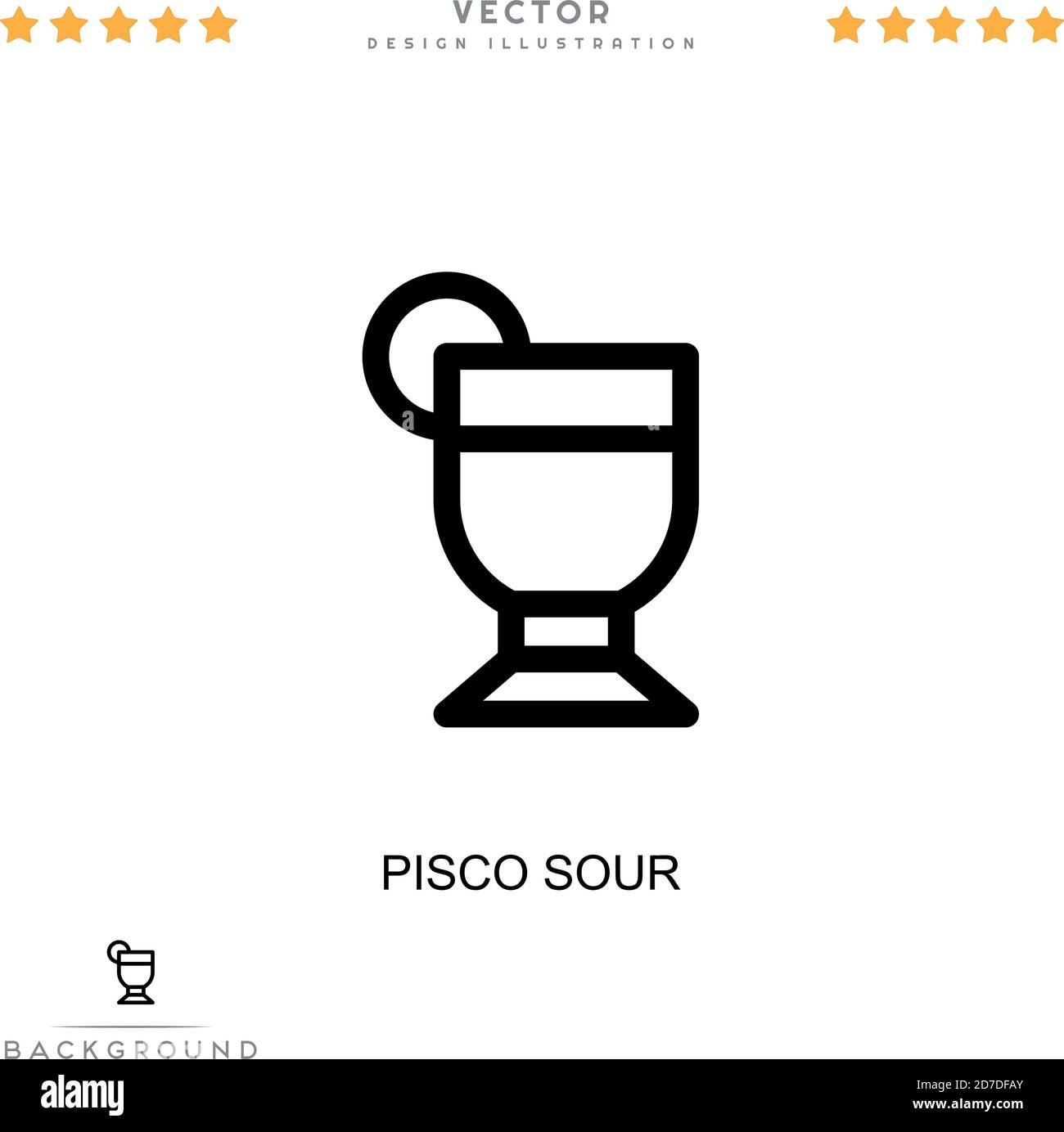 Pisco sour icon. Simple element from digital disruption collection ...