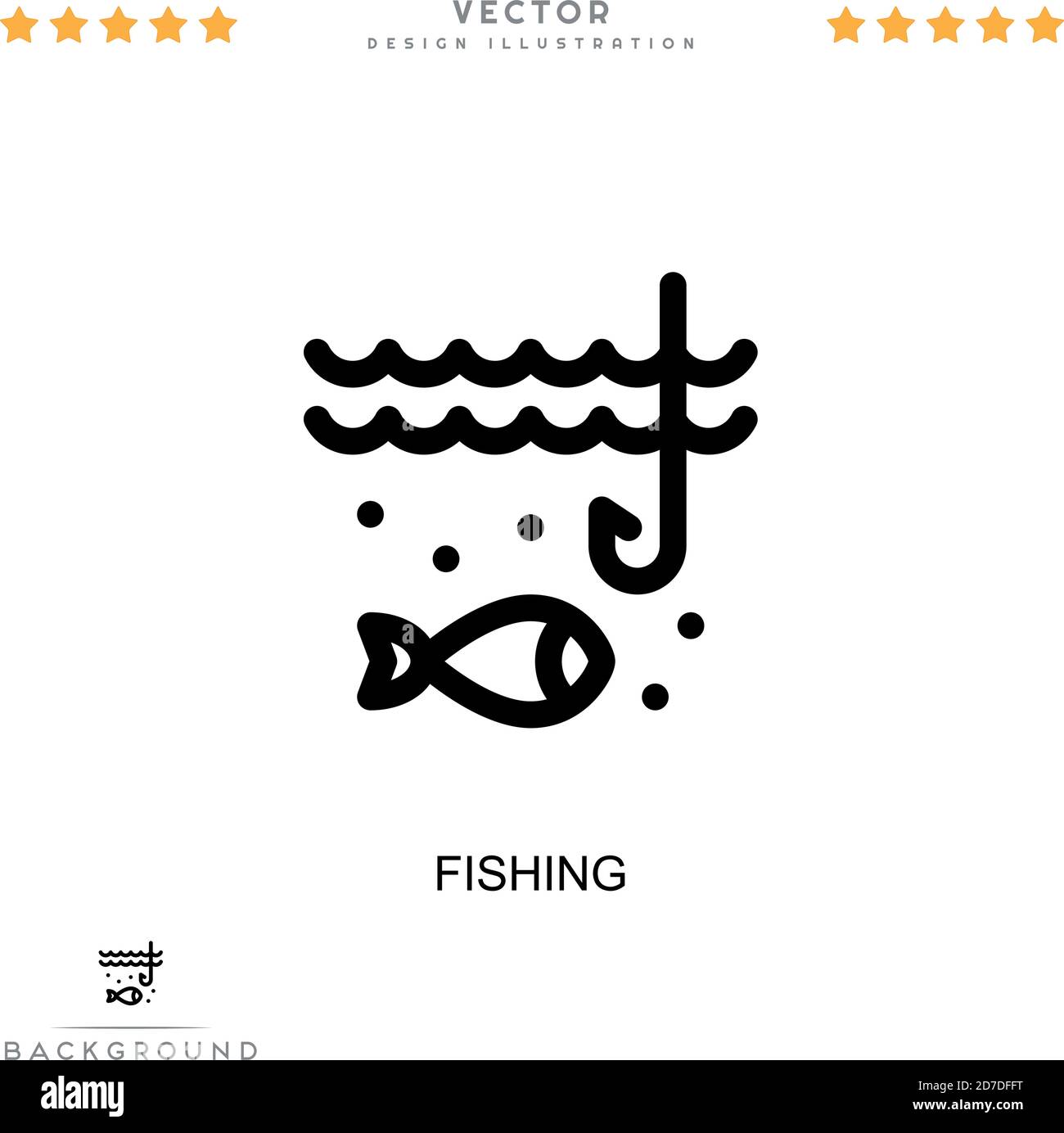 Fishing icon. Simple element from digital disruption collection. Line ...