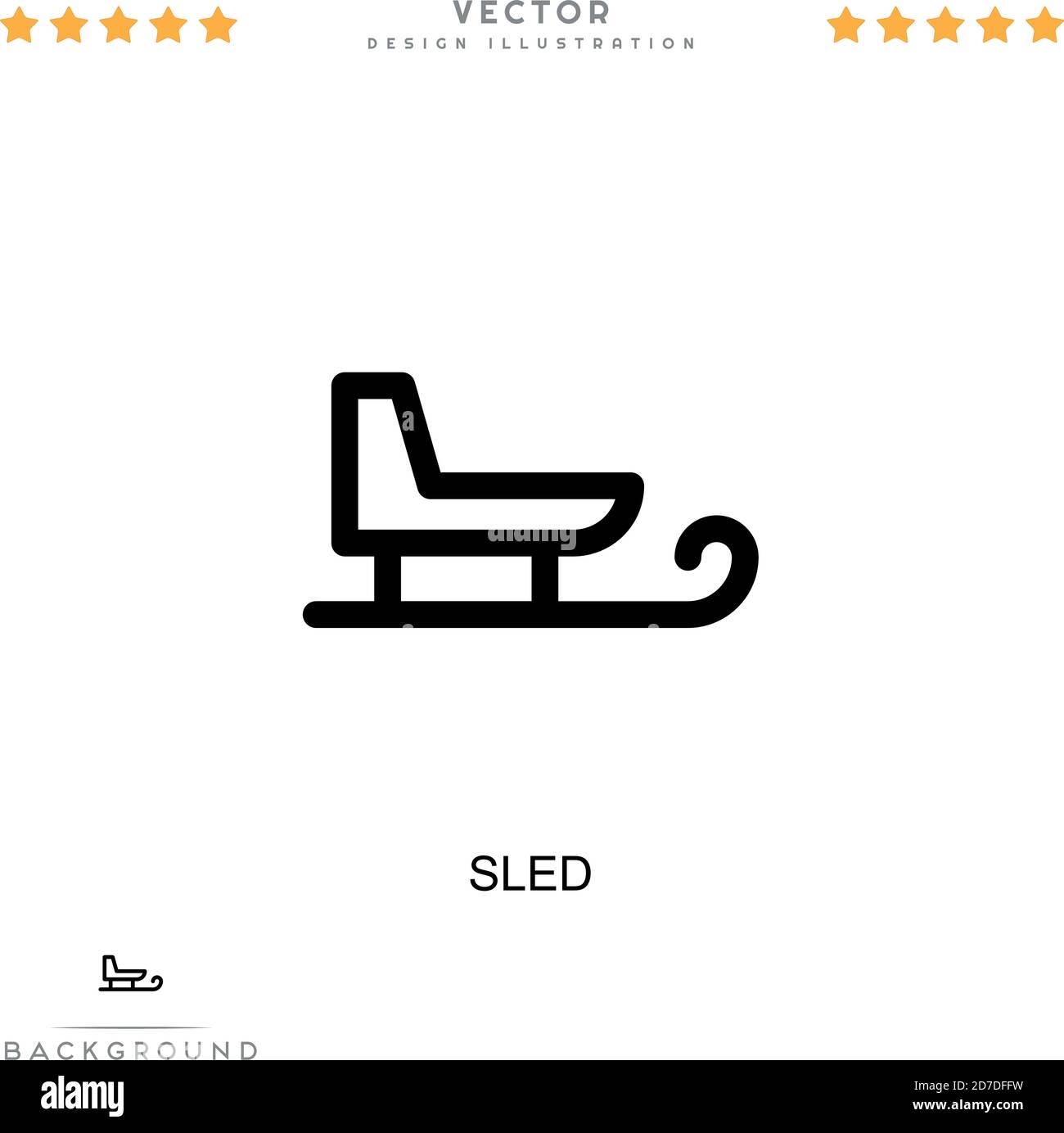 Sled icon. Simple element from digital disruption collection. Line Sled ...