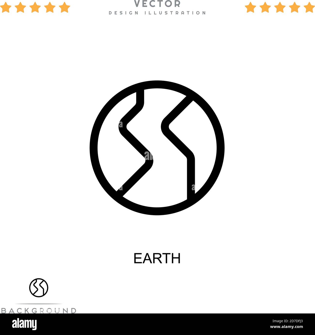 Earth icon. Simple element from digital disruption collection. Line ...