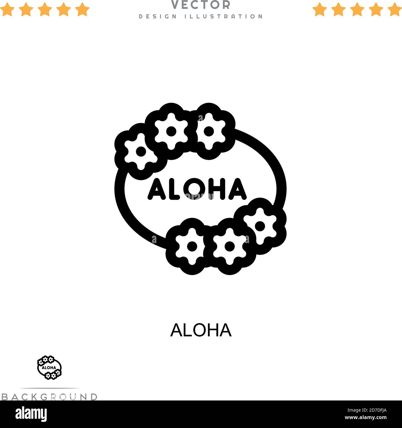 Aloha icon. Simple element from digital disruption collection. Line ...