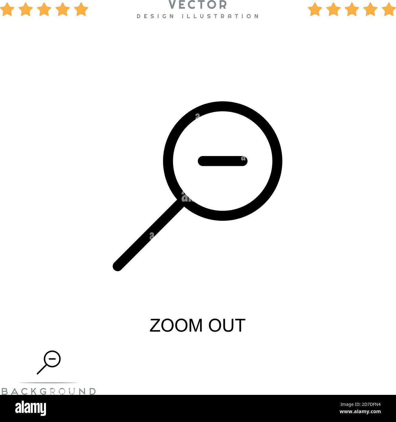 Zoom out icon. Simple element from digital disruption collection. Line ...
