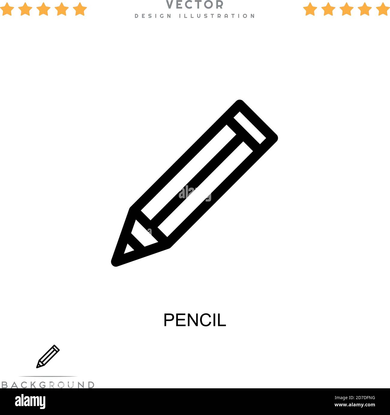 Pencil icon. Simple element from digital disruption collection. Line ...