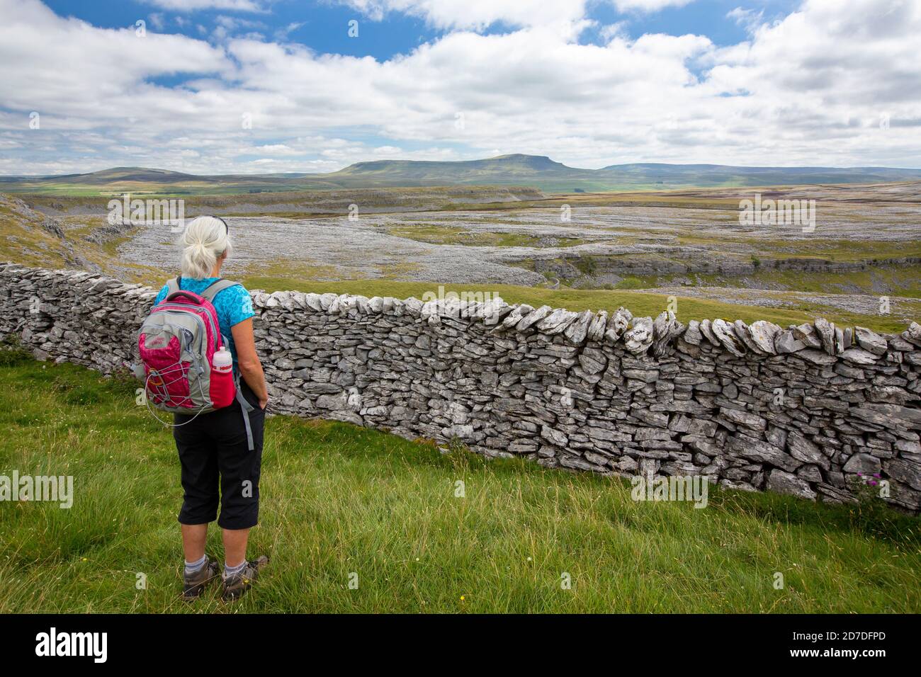 A limestone pavement above Crummackdale on the lower slopes of ...