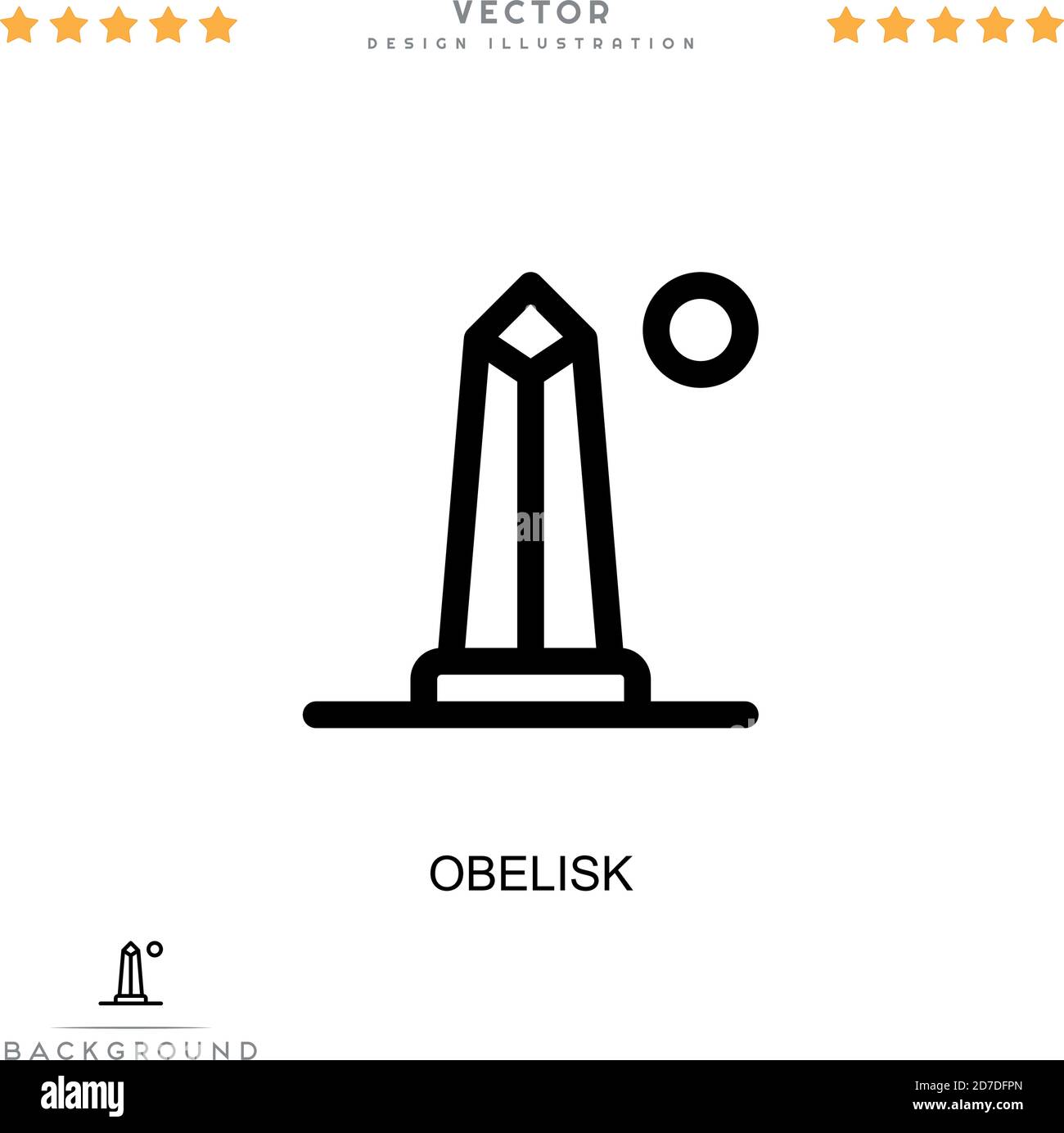 Obelisk icon. Simple element from digital disruption collection. Line ...