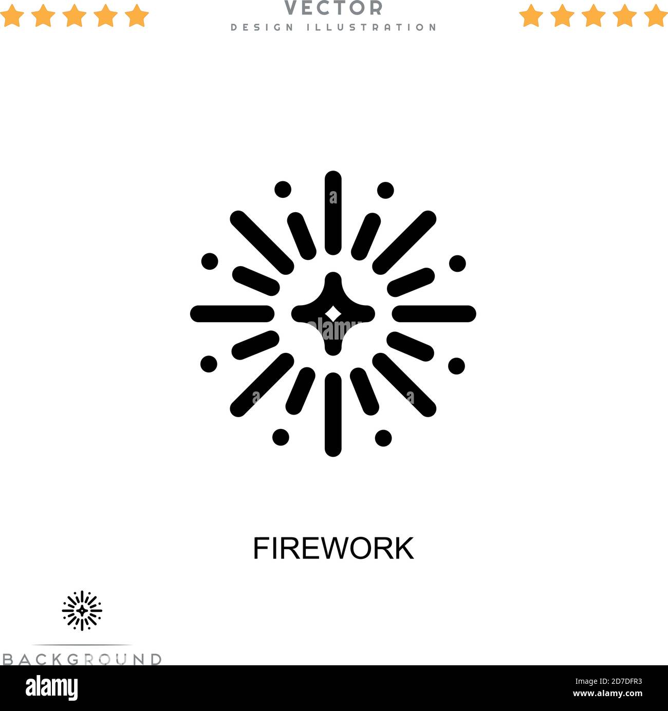 Firework icon. Simple element from digital disruption collection. Line ...