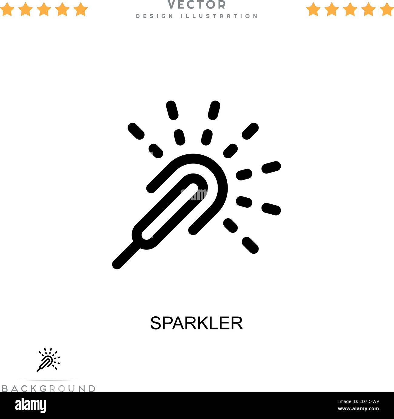 Sparkler icon. Simple element from digital disruption collection. Line ...