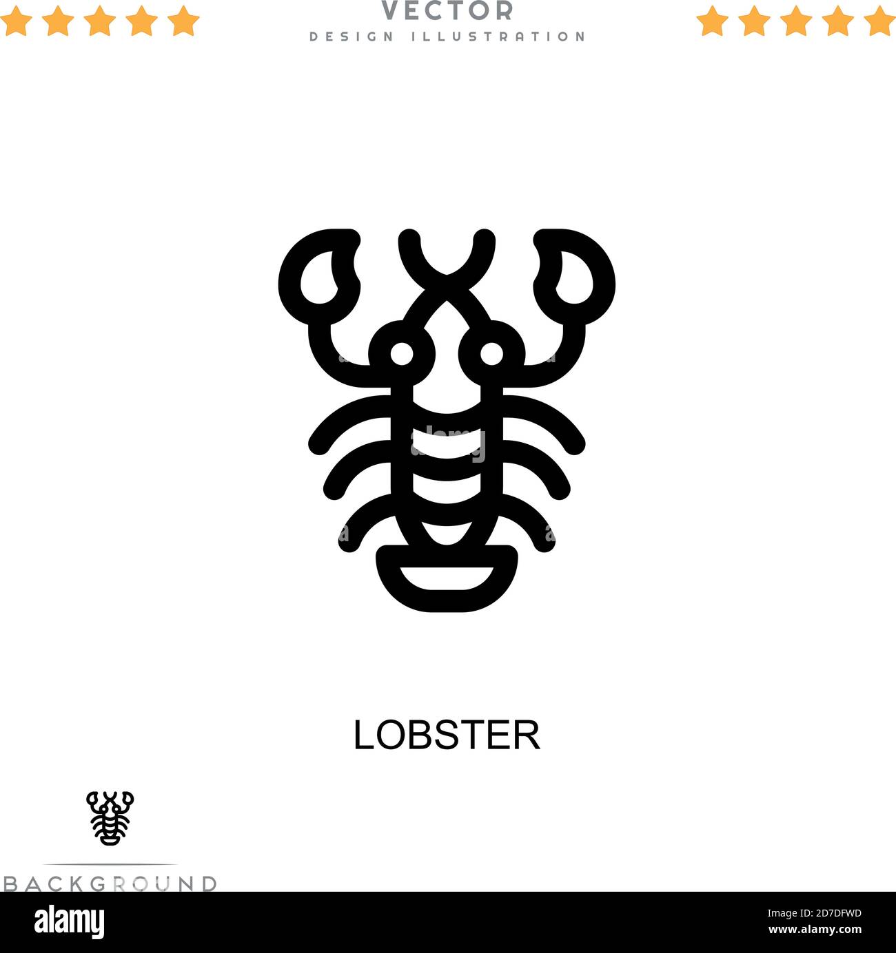 Lobster icon. Simple element from digital disruption collection. Line ...