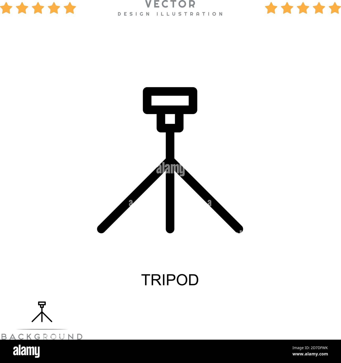 Tripod icon. Simple element from digital disruption collection. Line ...