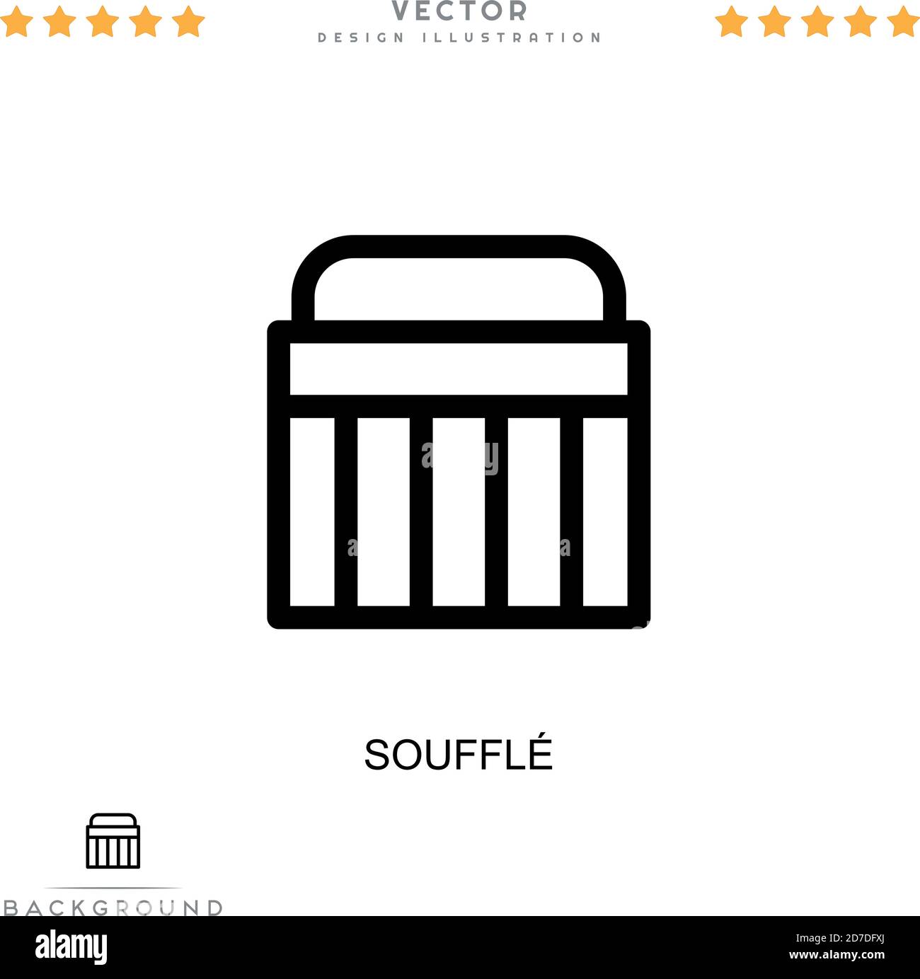 Soufflé icon. Simple element from digital disruption collection. Line ...