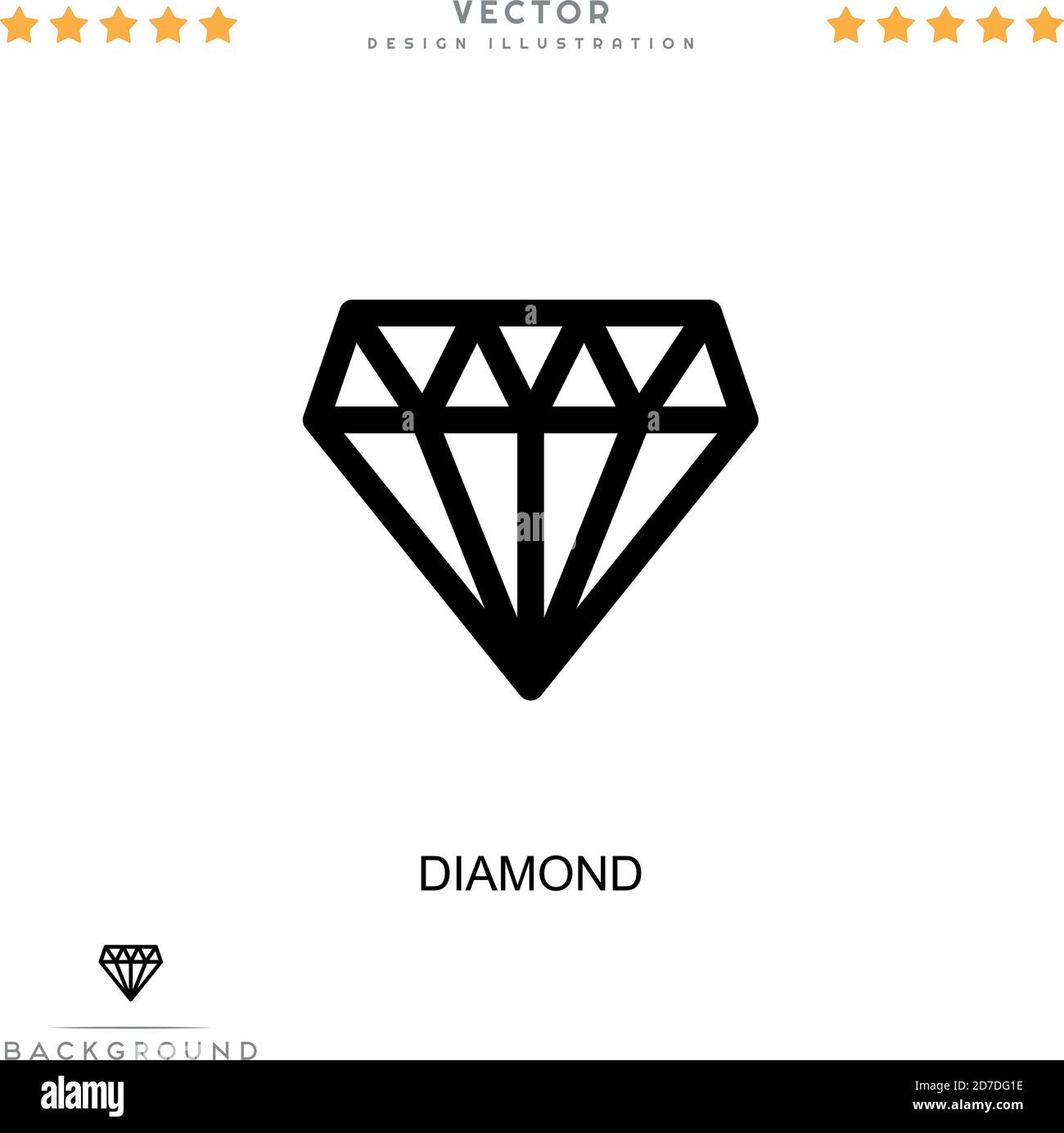 Diamond icon. Simple element from digital disruption collection. Line ...