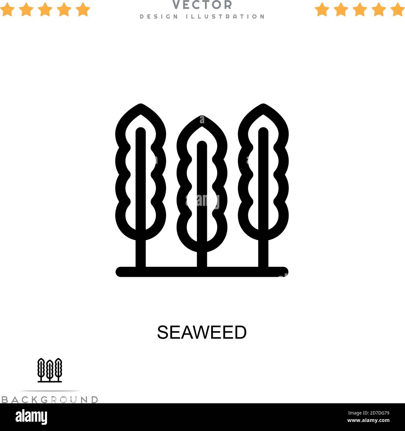 Seaweed icon. Simple element from digital disruption collection. Line ...