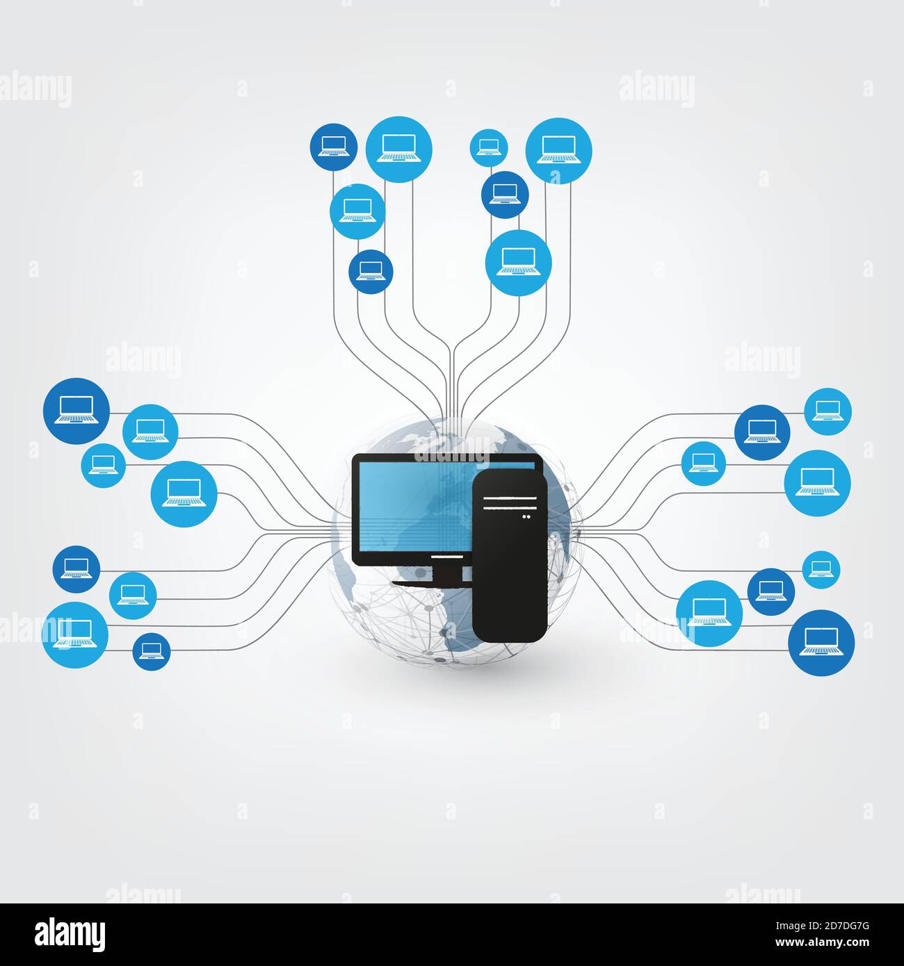 Networks - Abstract Cloud Computing and Global Network Connections ...