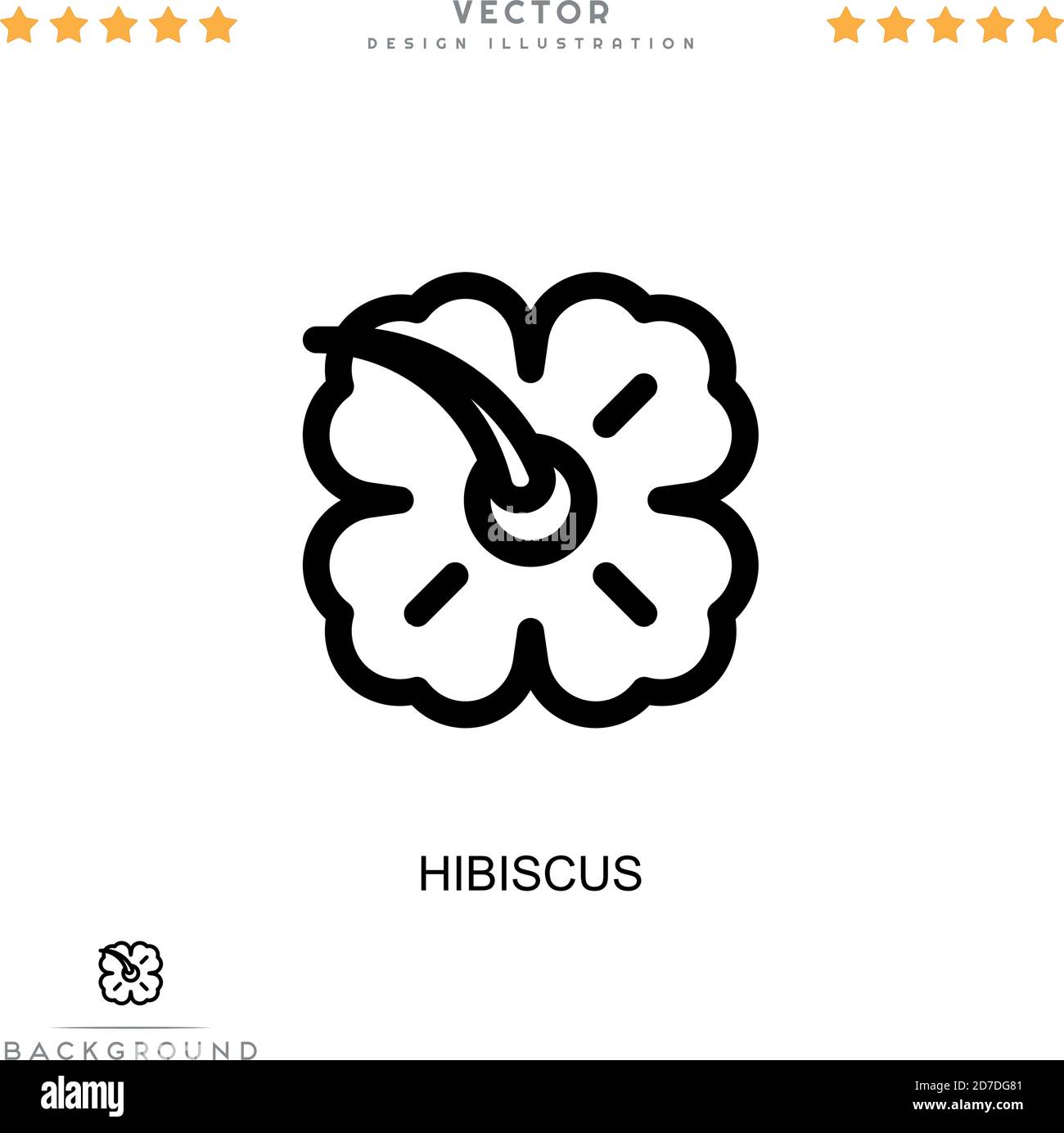 Hibiscus icon. Simple element from digital disruption collection. Line ...