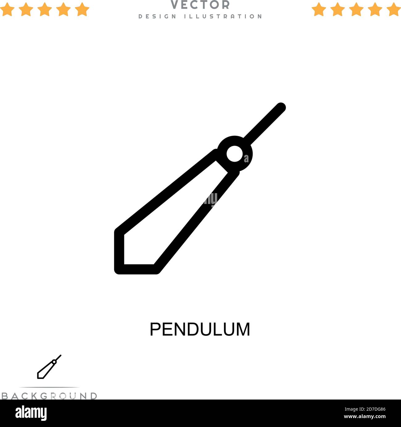 Pendulum icon. Simple element from digital disruption collection. Line ...
