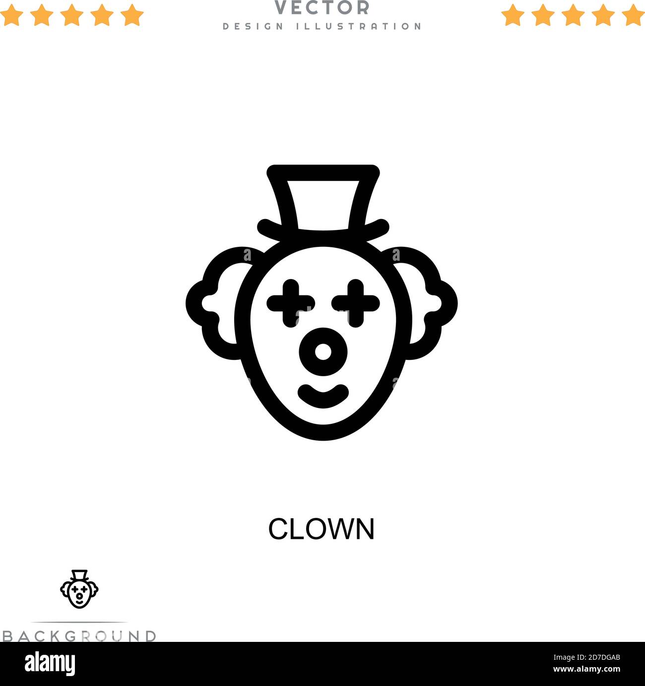 Clown icon. Simple element from digital disruption collection. Line ...