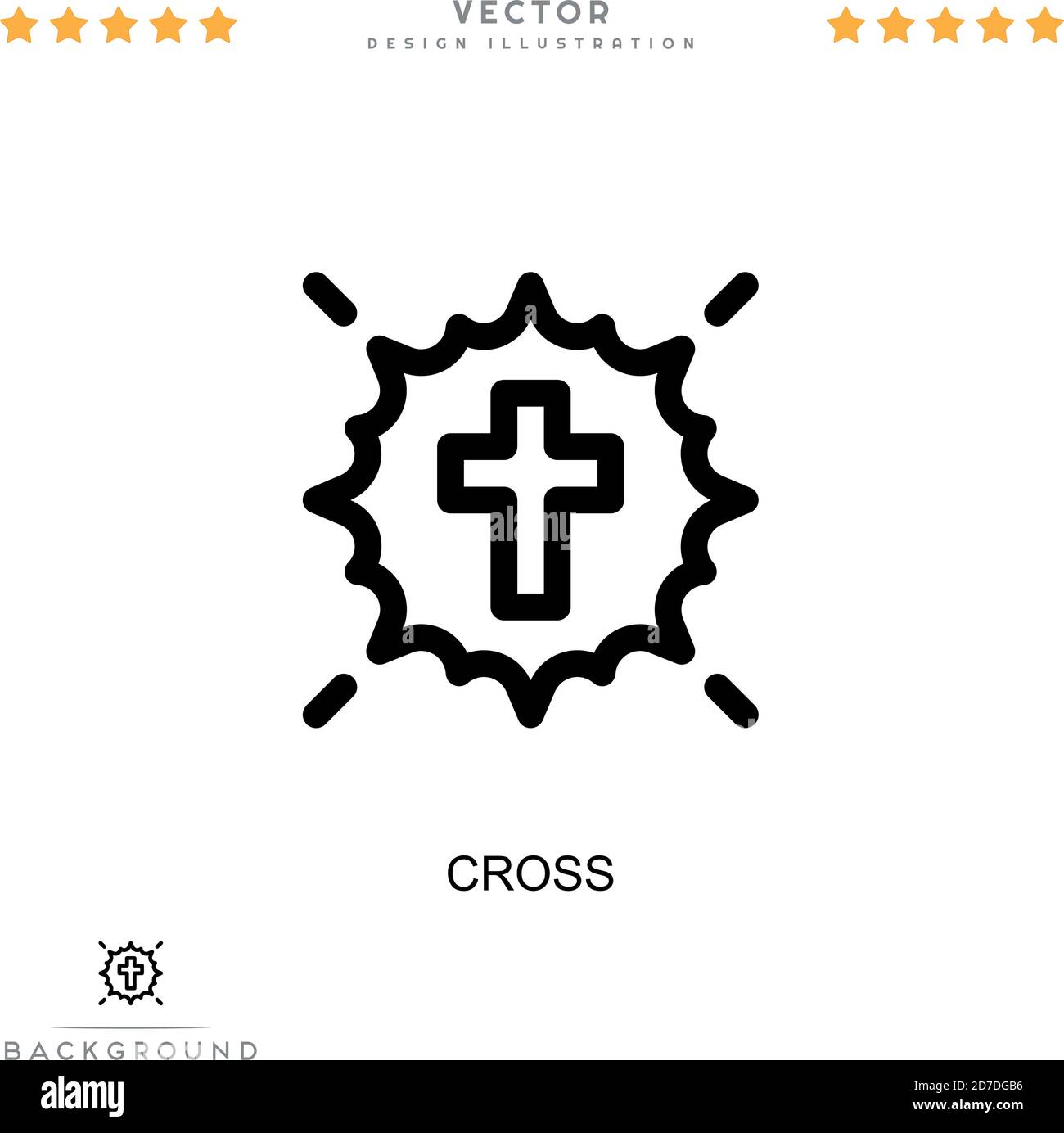 Cross icon. Simple element from digital disruption collection. Line ...