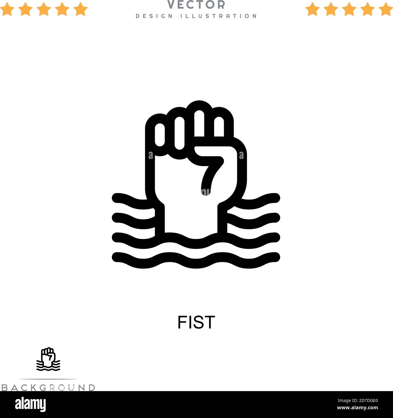 Fist icon. Simple element from digital disruption collection. Line Fist ...
