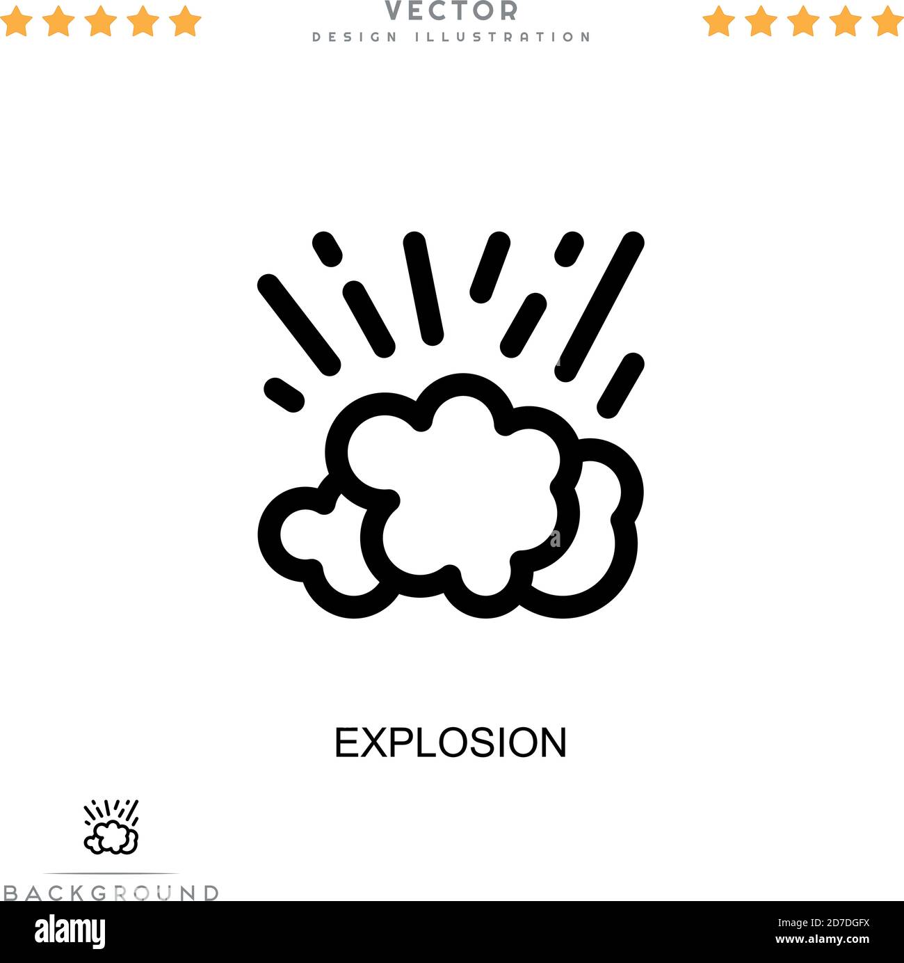 Explosion icon. Simple element from digital disruption collection. Line ...