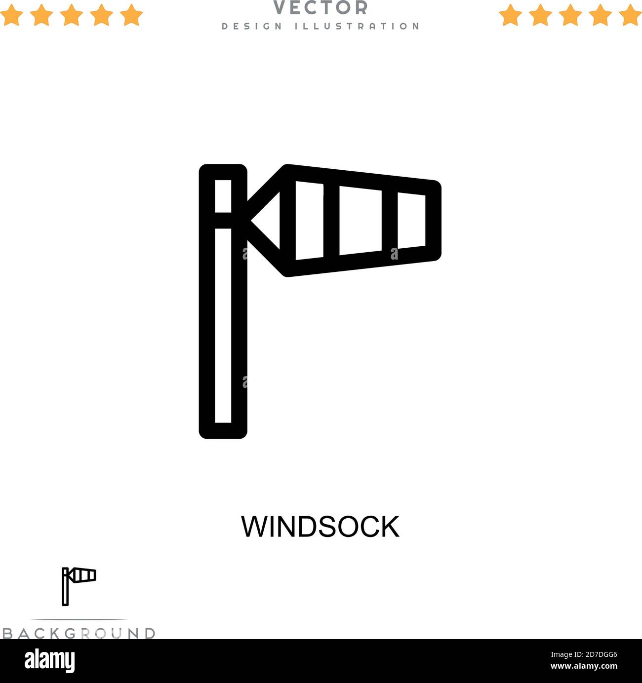 Windsock icon. Simple element from digital disruption collection. Line ...