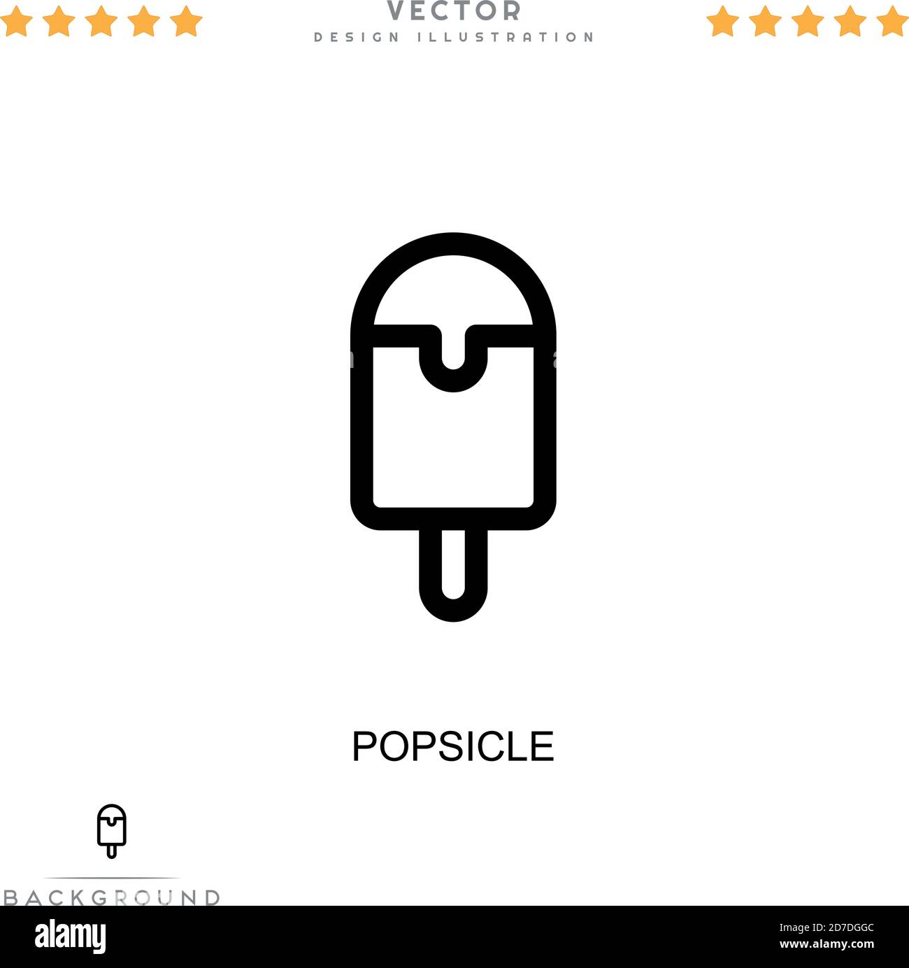 Popsicle icon. Simple element from digital disruption collection. Line ...