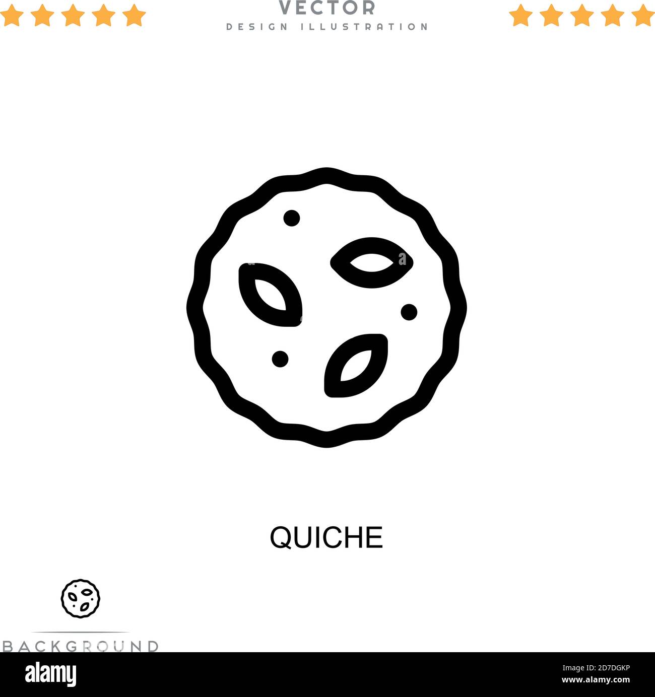 Quiche icon. Simple element from digital disruption collection. Line ...