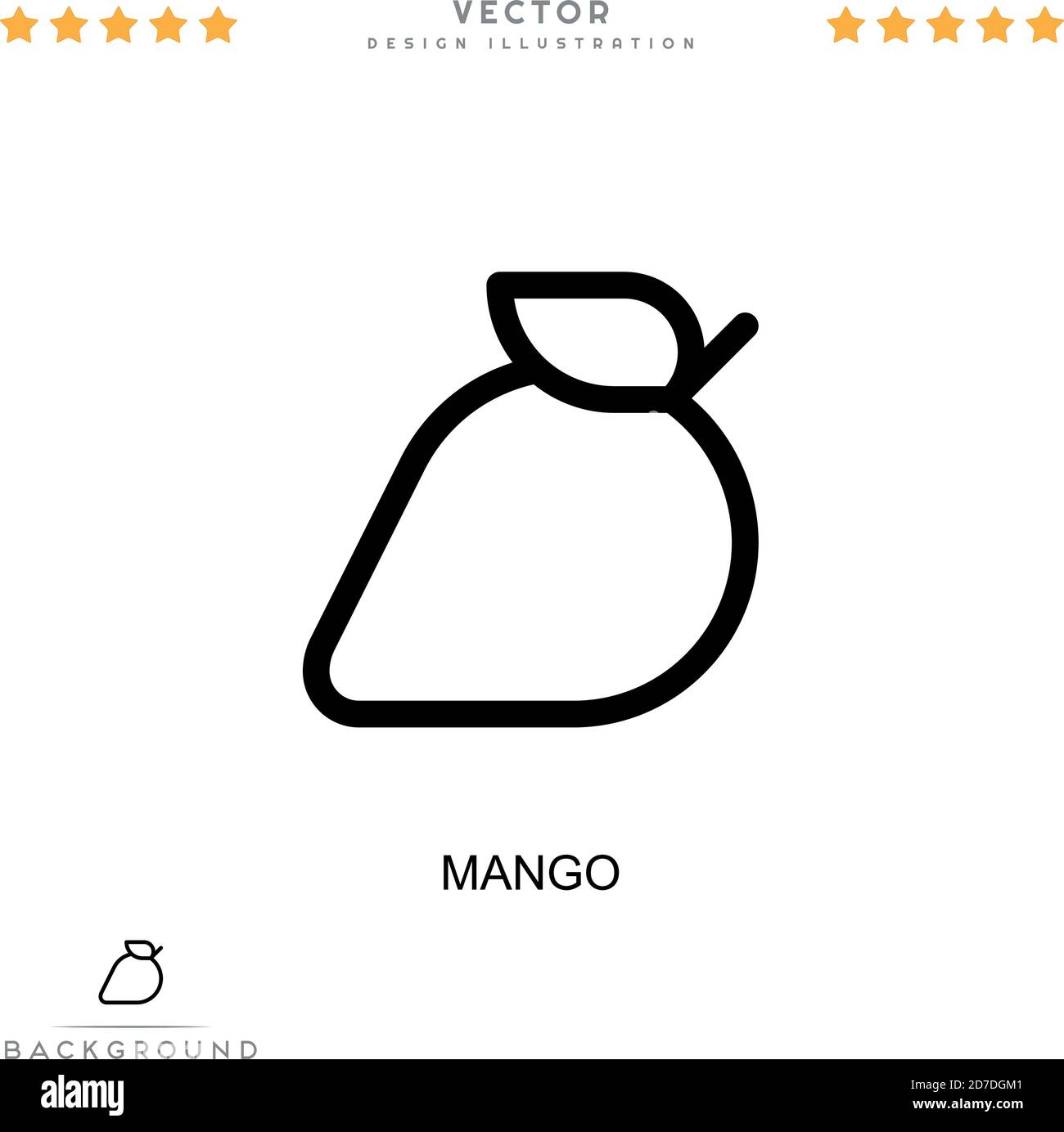 Mango icon. Simple element from digital disruption collection. Line ...