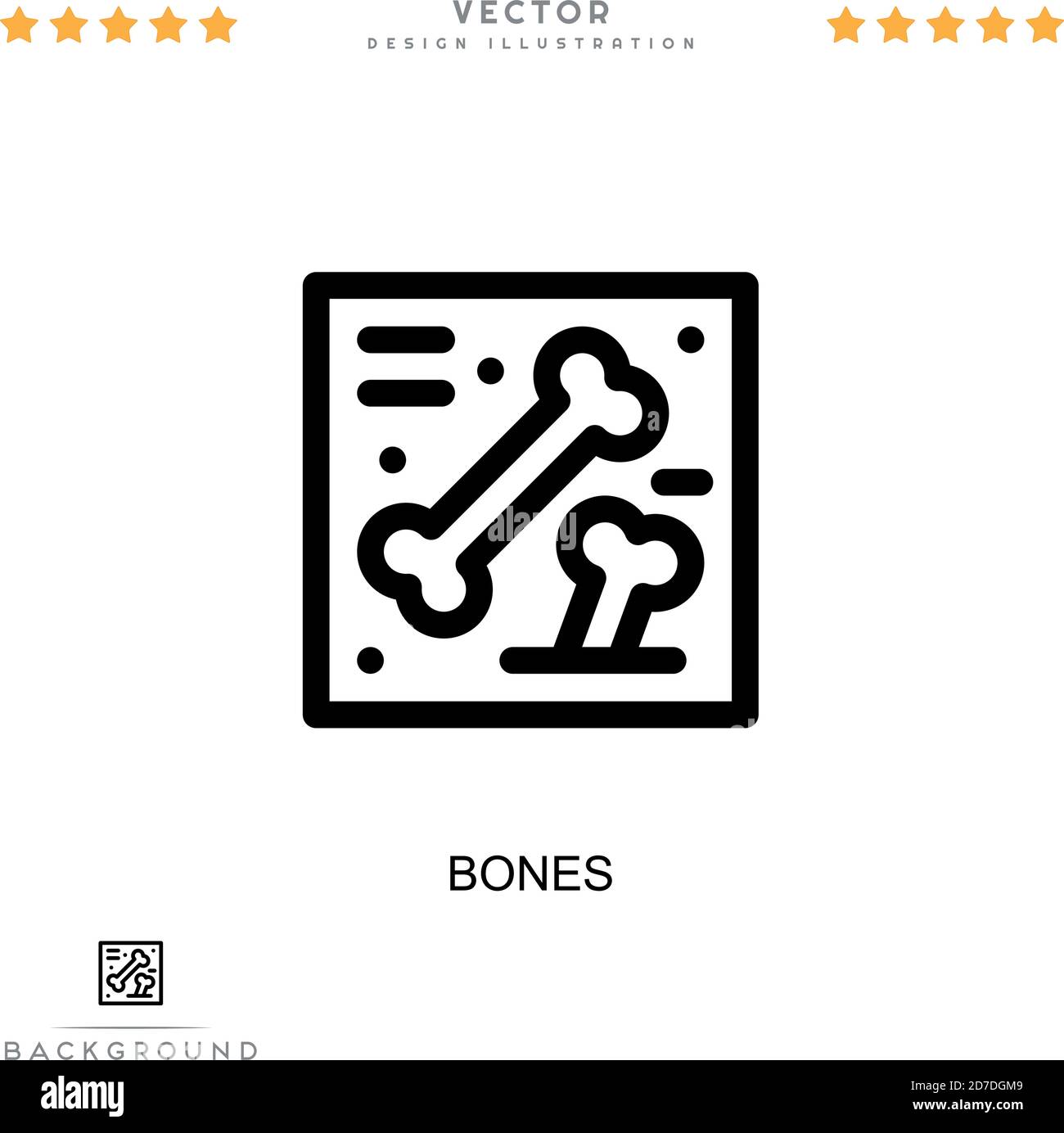 Bones icon. Simple element from digital disruption collection. Line ...